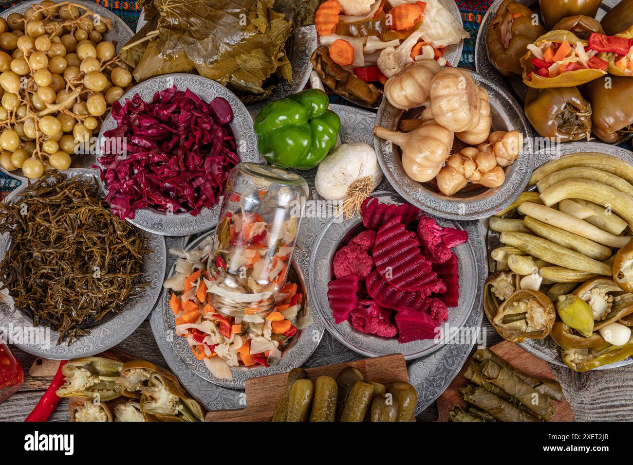 Homemade pickle exhibition. Pickle jar types. Different types of ...