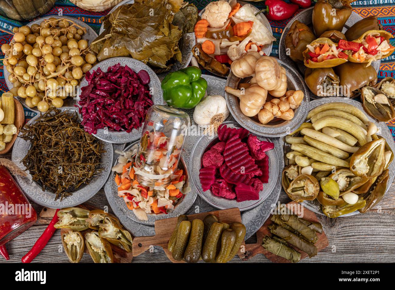 Homemade pickle exhibition. Pickle jar types. Different types of ...
