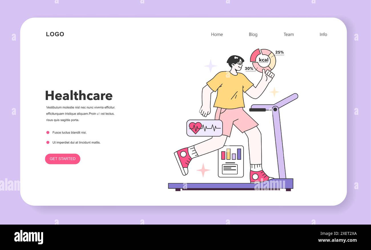 Modern wellbeing practice web banner or landing page. Healthy and ...