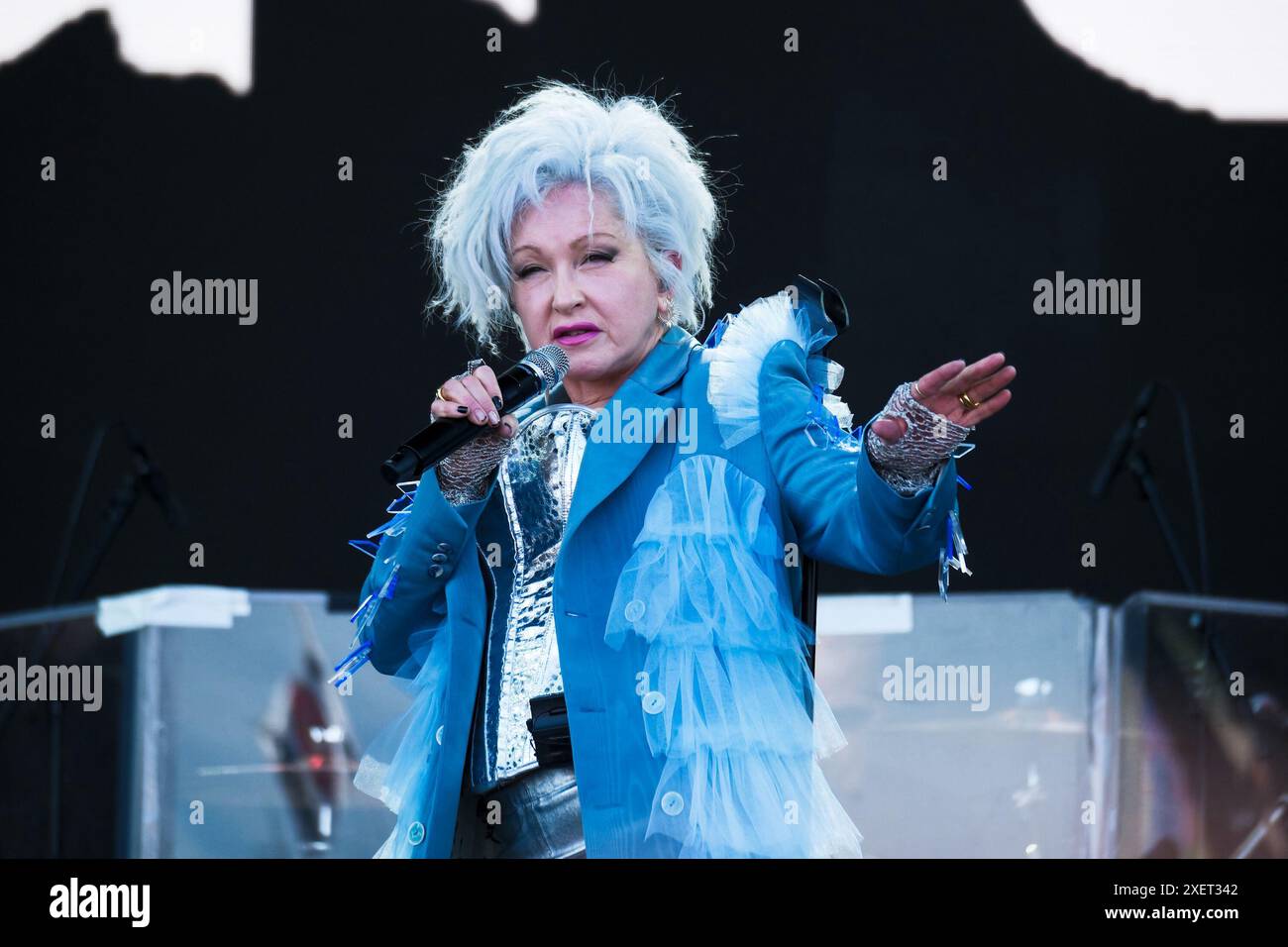 Glastonbury, UK. 29th June, 2024. Cyndi Lauper seen performing on the ...