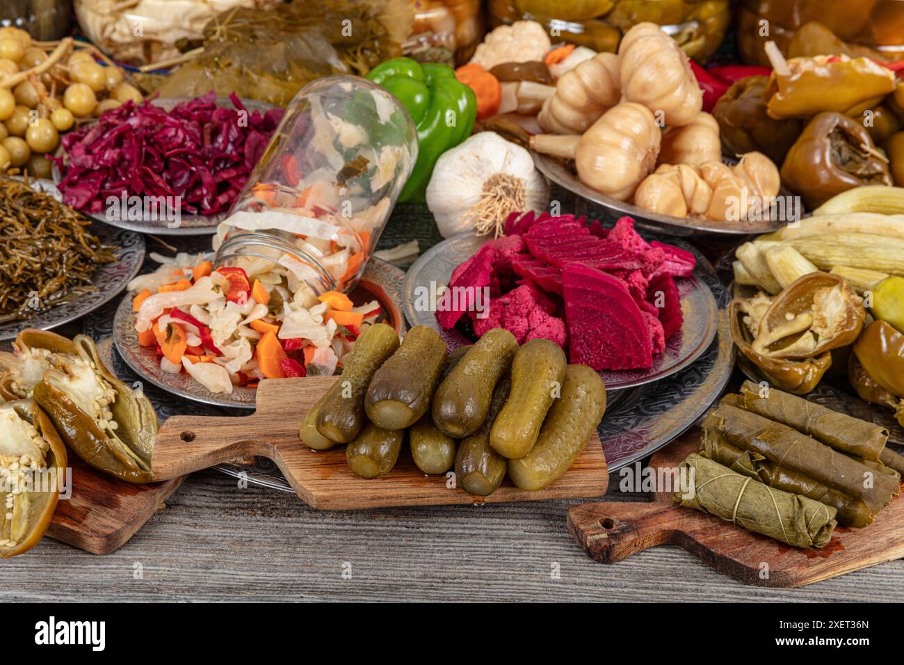 Homemade pickle exhibition. Pickle jar types. Different types of ...