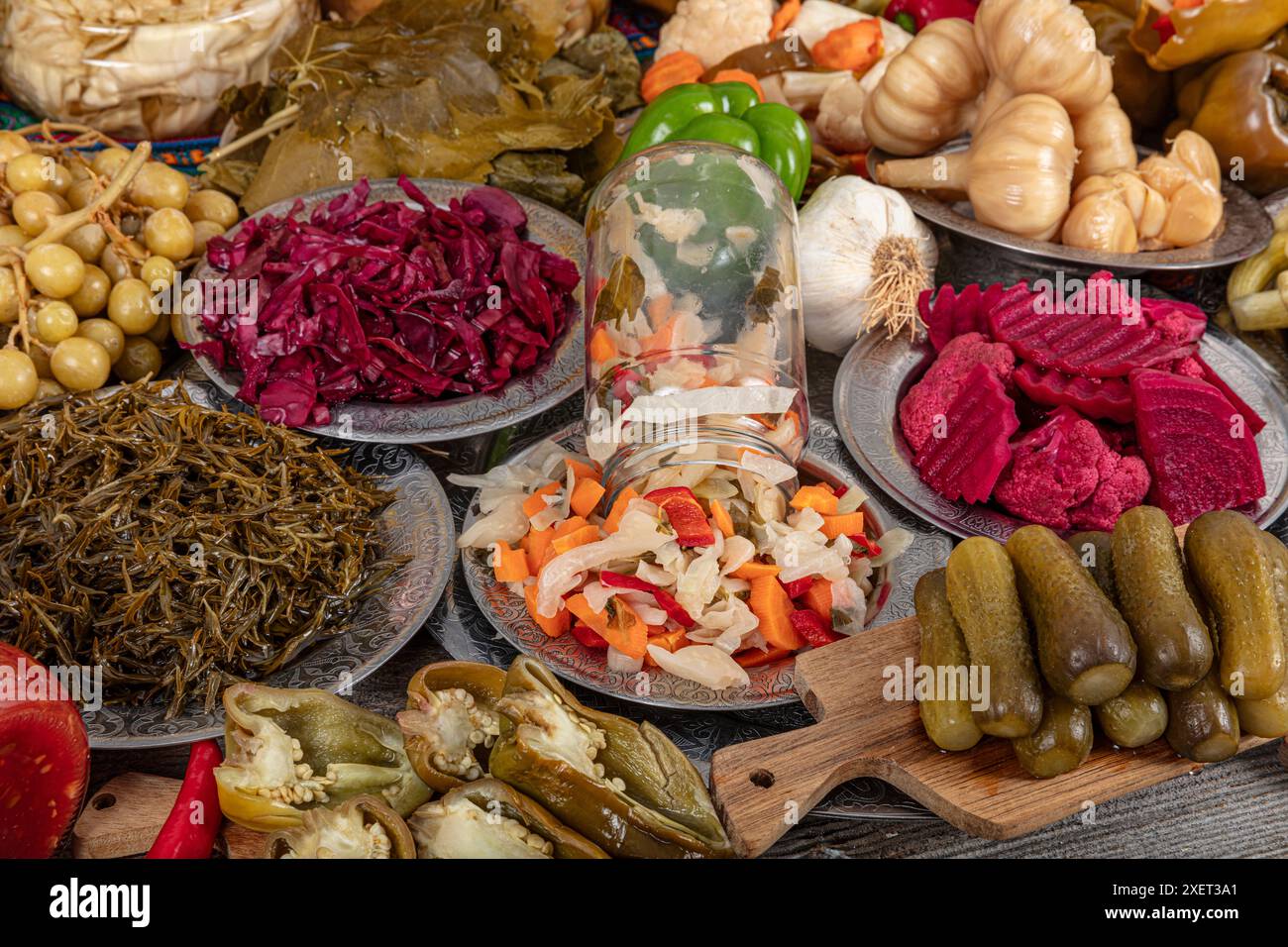 Homemade pickle exhibition. Pickle jar types. Different types of ...