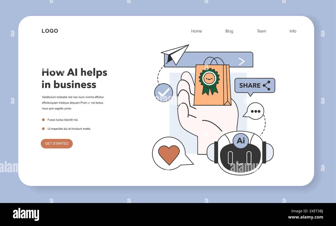 Native and personalized advertising web banner or landing page. AI ...