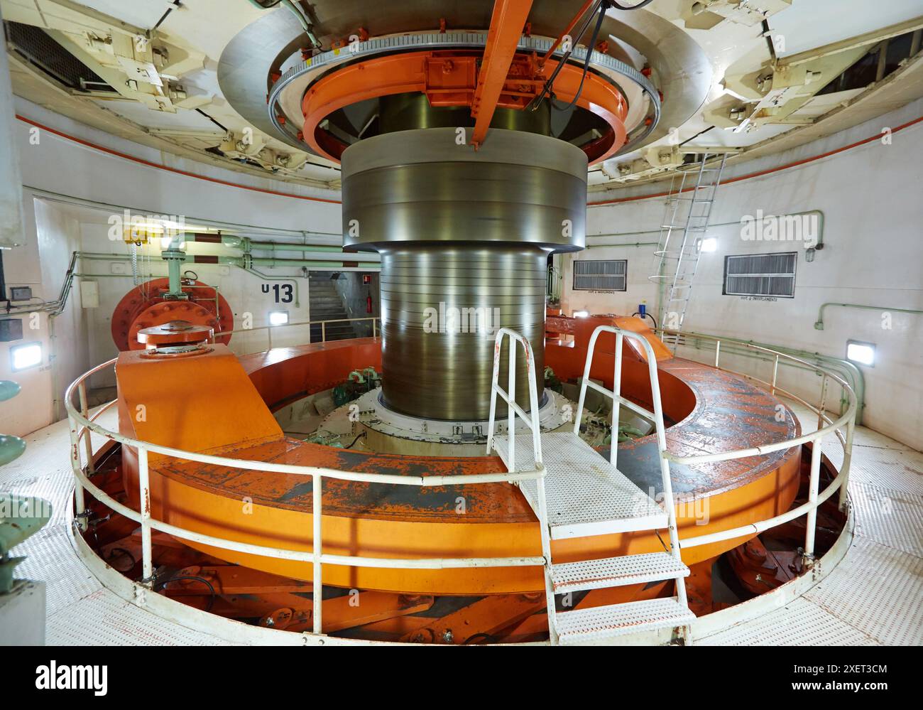 Turbine shaft. Itaipu Binacional Hydroelectric Power Plant. Generator ...