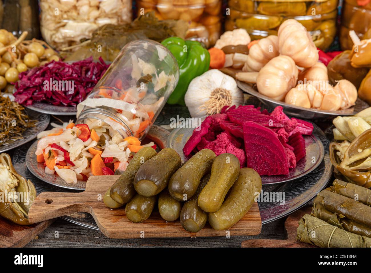 Homemade pickle exhibition. Pickle jar types. Different types of ...