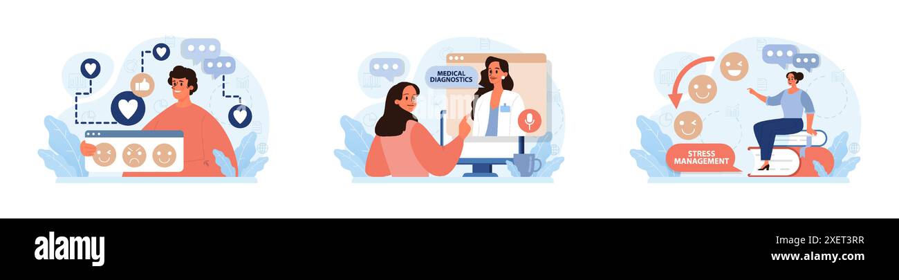 Modern wellbeing practice set. Slow, mindful and sustainable living ...