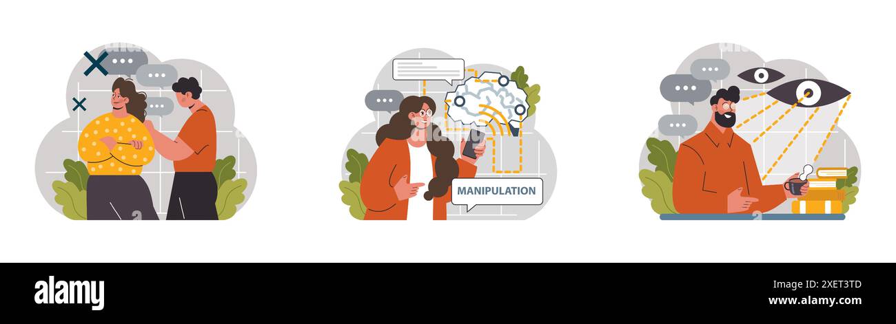 Manipulation. Psychological control method. Domination exploitation ...