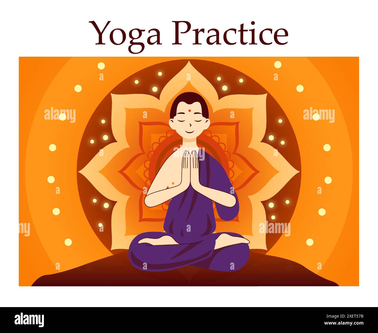 Guru, yoga practioner meditating. Asian man in traditional clothes ...