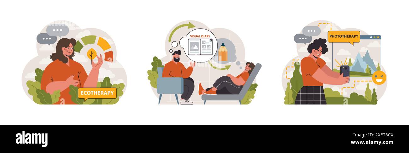 Art therapy set. Character developing a creativity. Self-expression ...