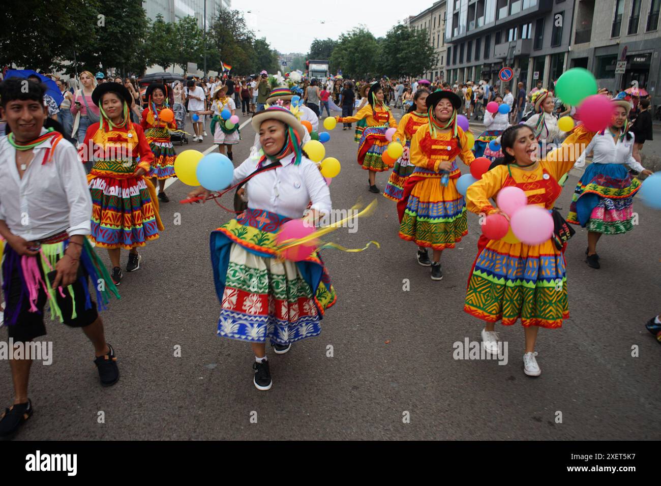 MILAN - Milan gay pride procession, LGBT rainbow procession from Piazza ...