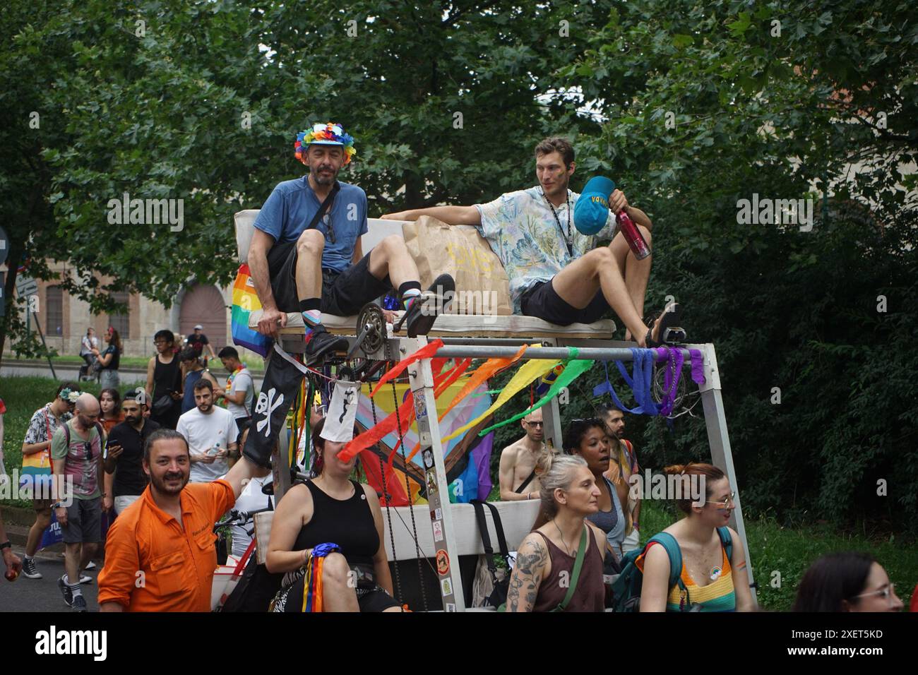 MILAN - Milan gay pride procession, LGBT rainbow procession from Piazza ...