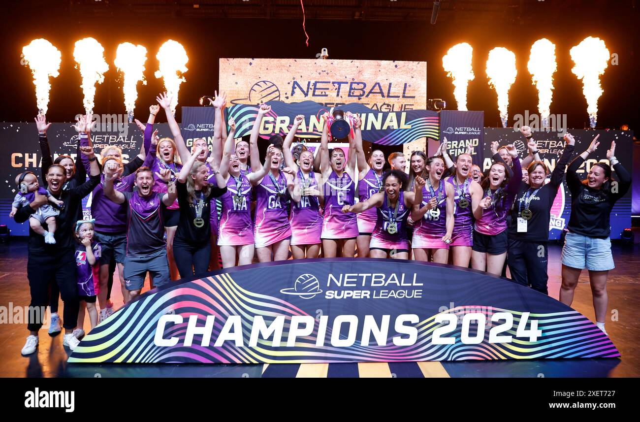 Loughborough Lightning Champions 2024 after the Netball Super League ...