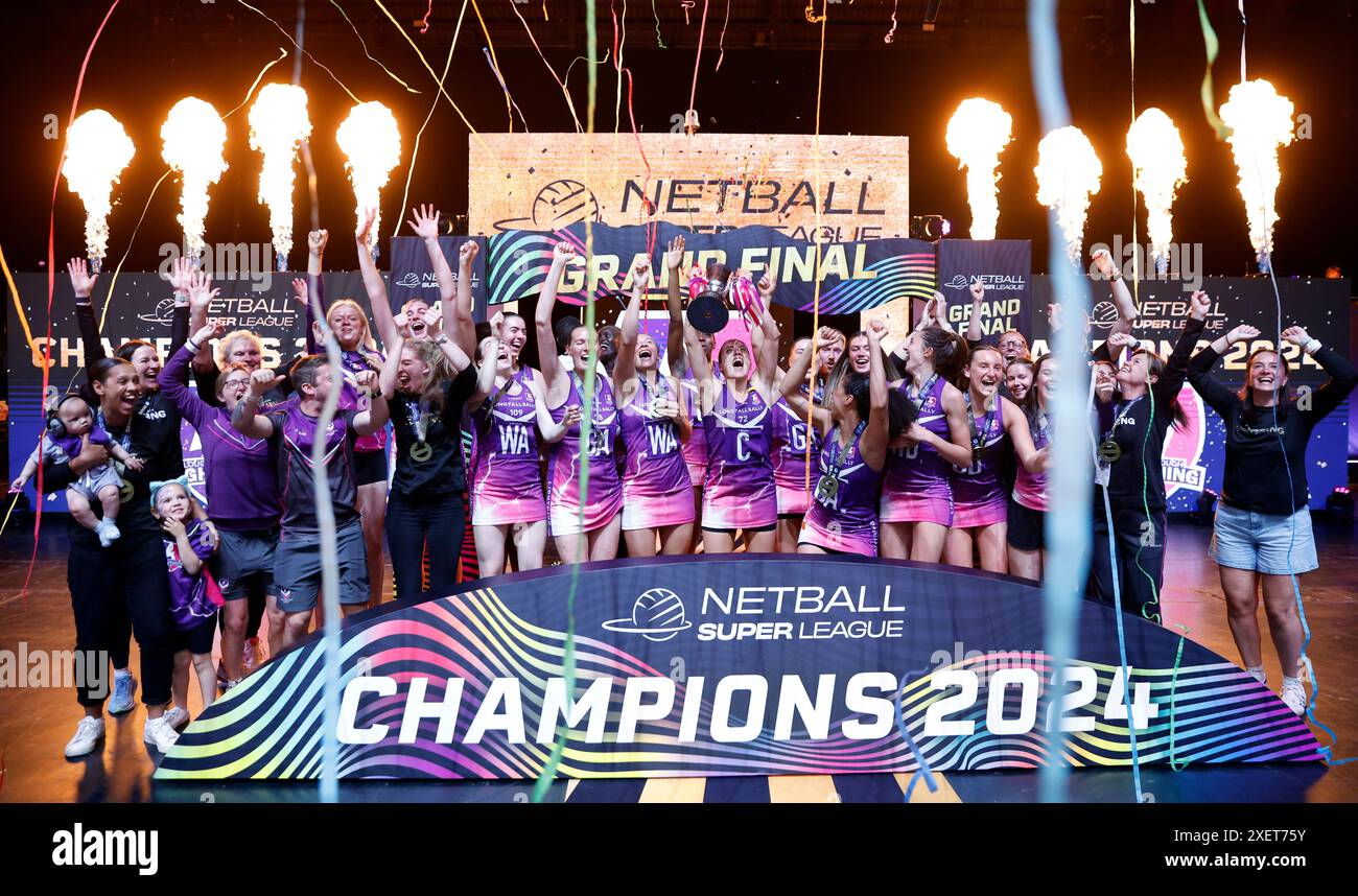 Loughborough Lightning Champions 2024 after the Netball Super League ...