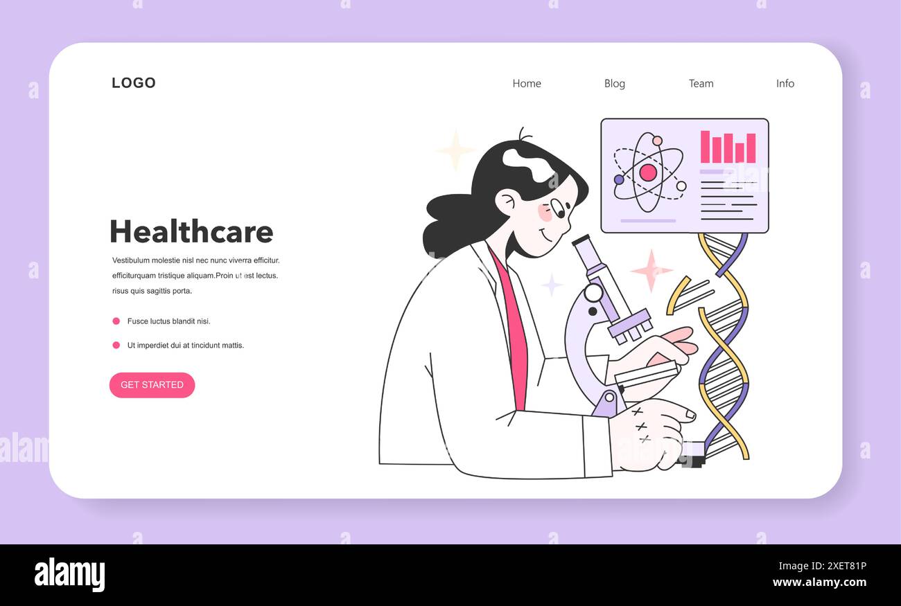 DNA test for diseases prevention and early diagnostics web banner or ...