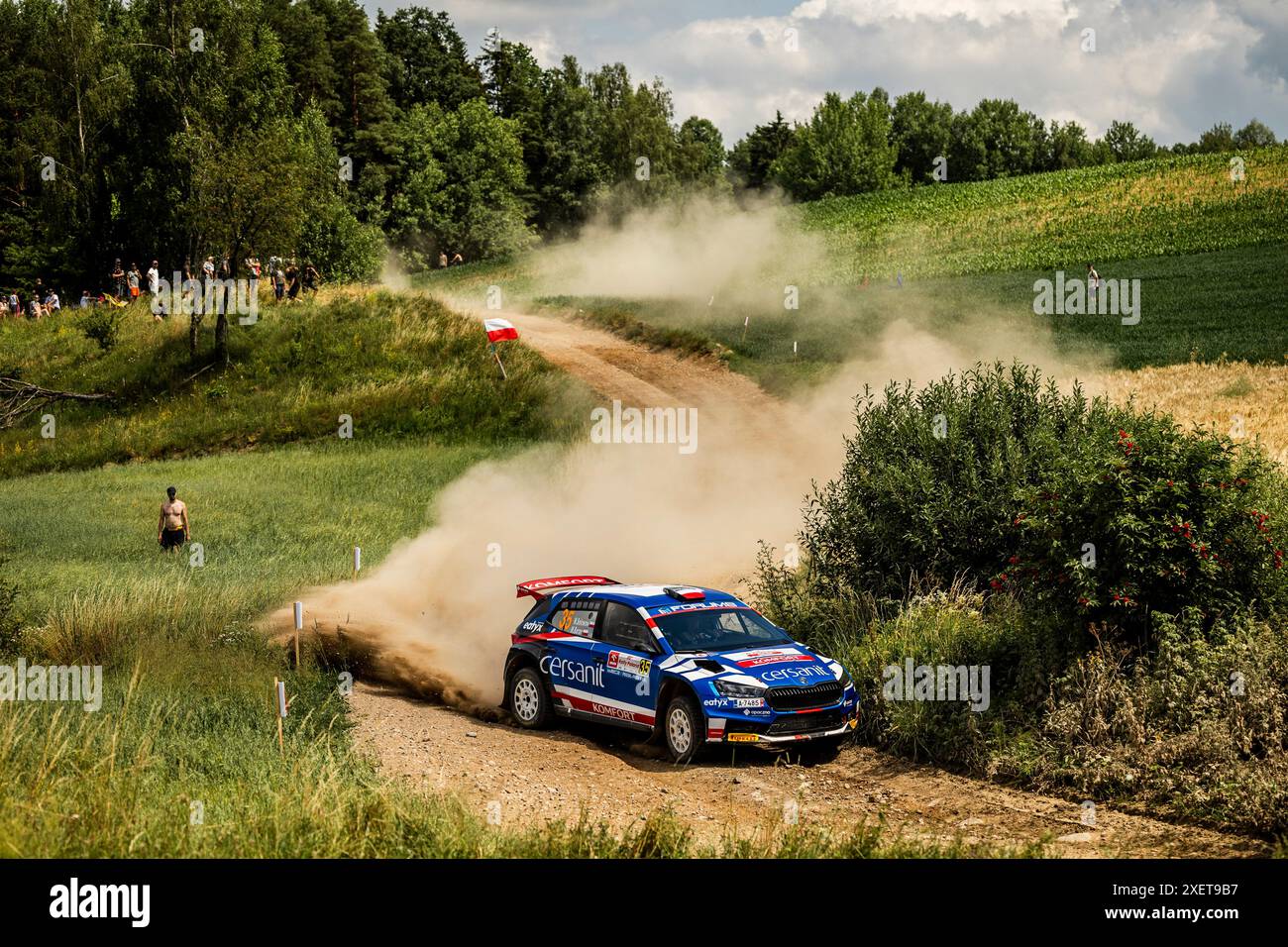 35 SOLOWOW Michal, BARAN Maciej, Skoda Fabia RS Rally2, action during ...
