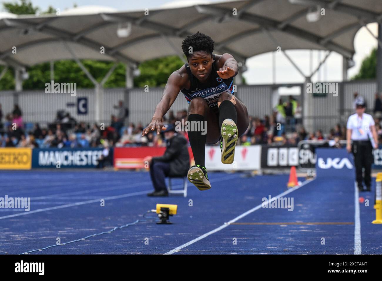 Manchester, UK. 29th June, 2024. Hibbert in the women's triple jump ...