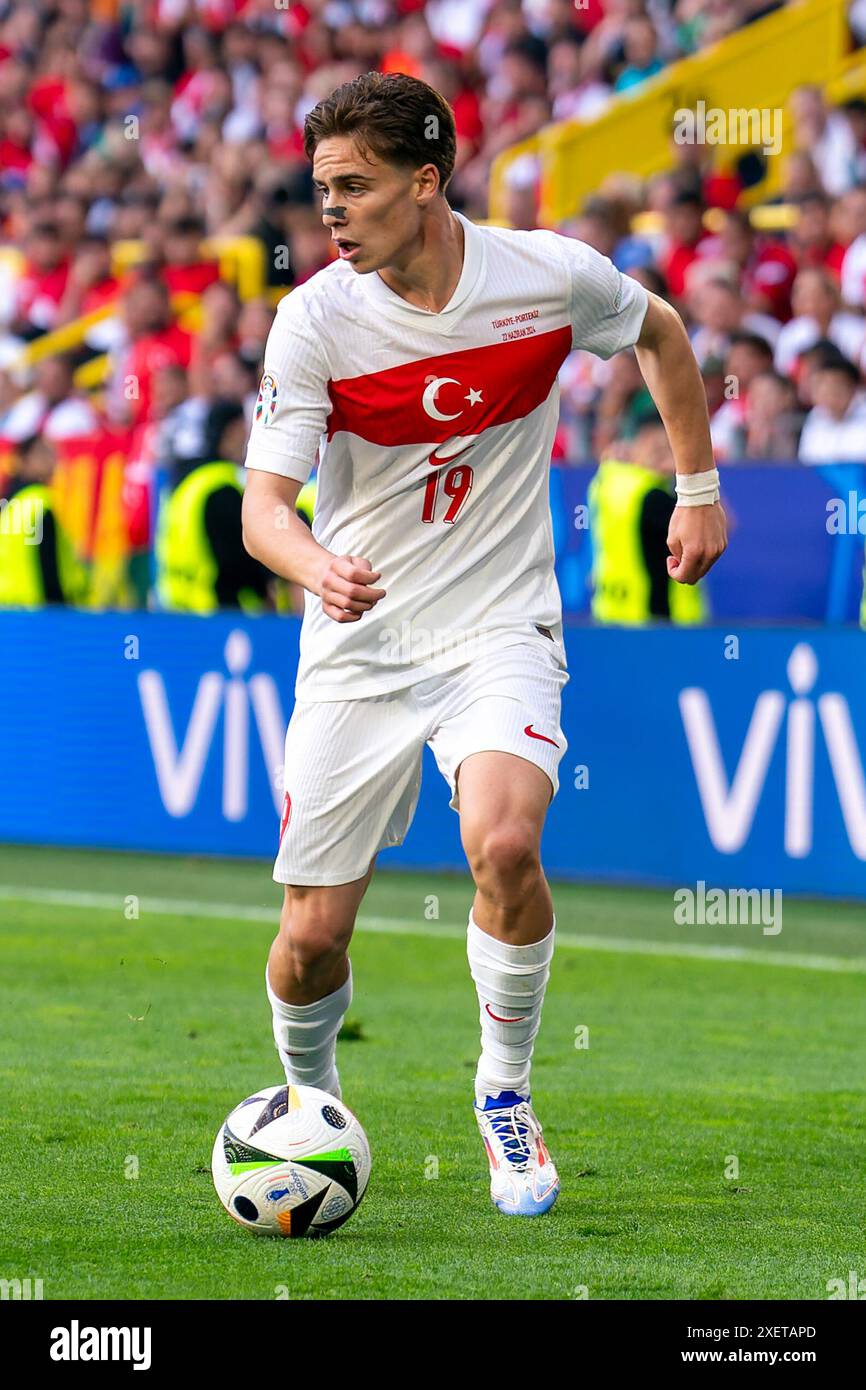 DORTMUND, GERMANY - JUNE 22: Kenan Yildiz of Turkiye runs with the ball ...