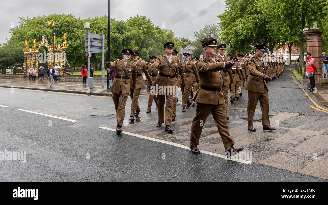 Warrington, Cheshire, England - 29 June 2024 - Members of the 75 ...