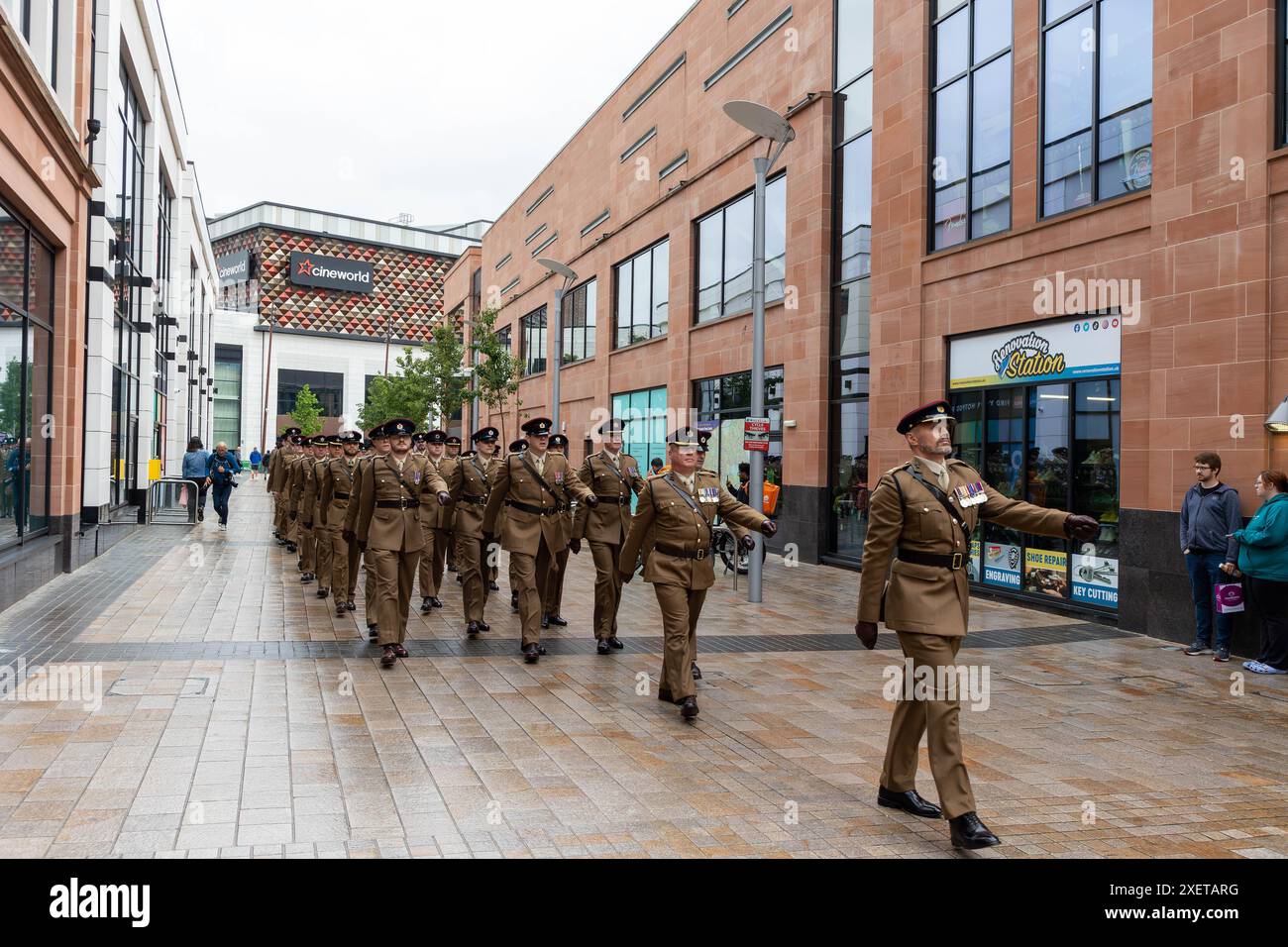 Warrington, Cheshire, England - 29 June 2024 - Members of the 75 ...