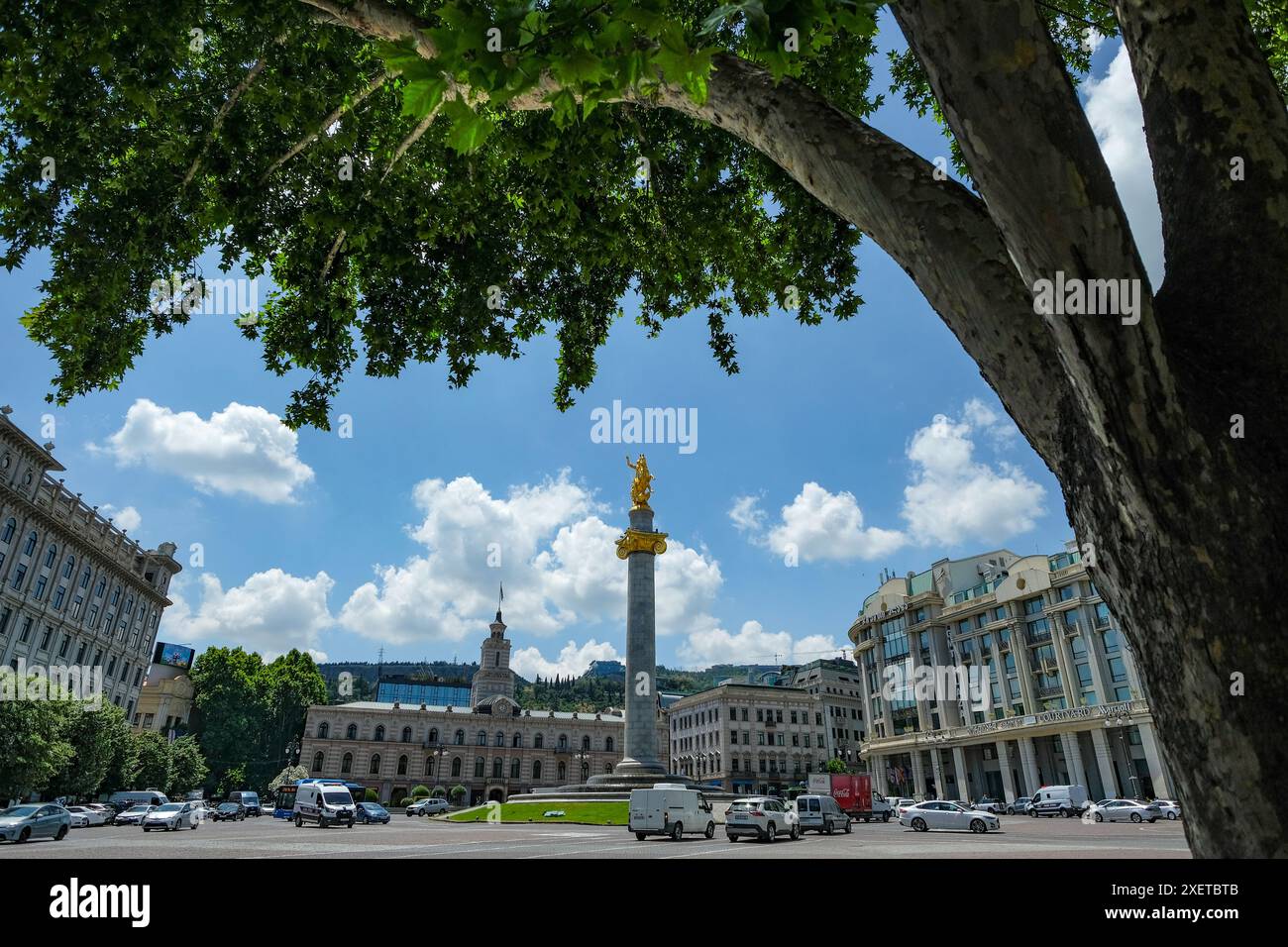 Tbilisi, Georgia - June 24, 2024: Views of Freedom Square or Liberty ...