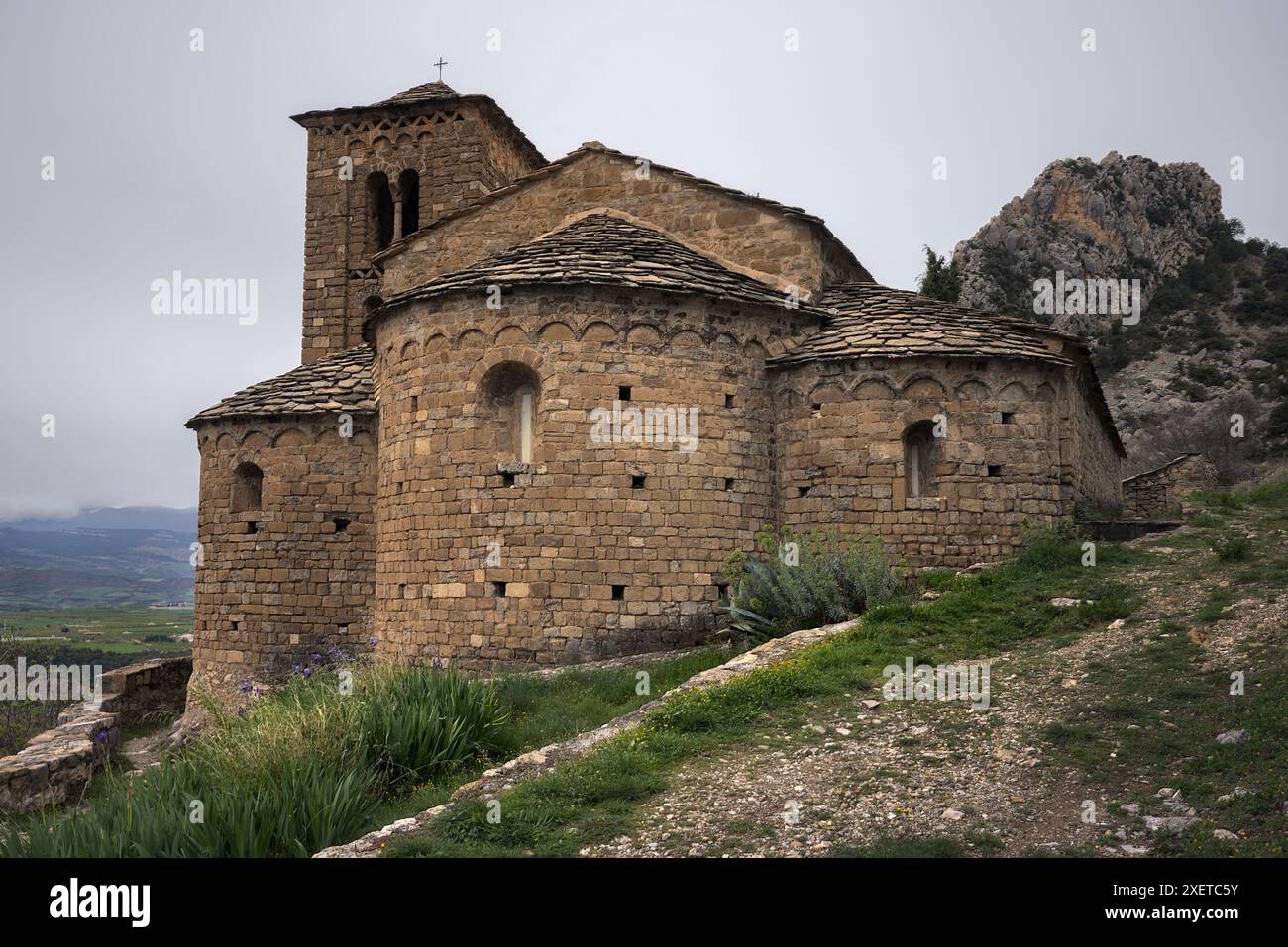 Romanesque Sant Esteve church in Abella de la Conca, Pallars Jussa ...