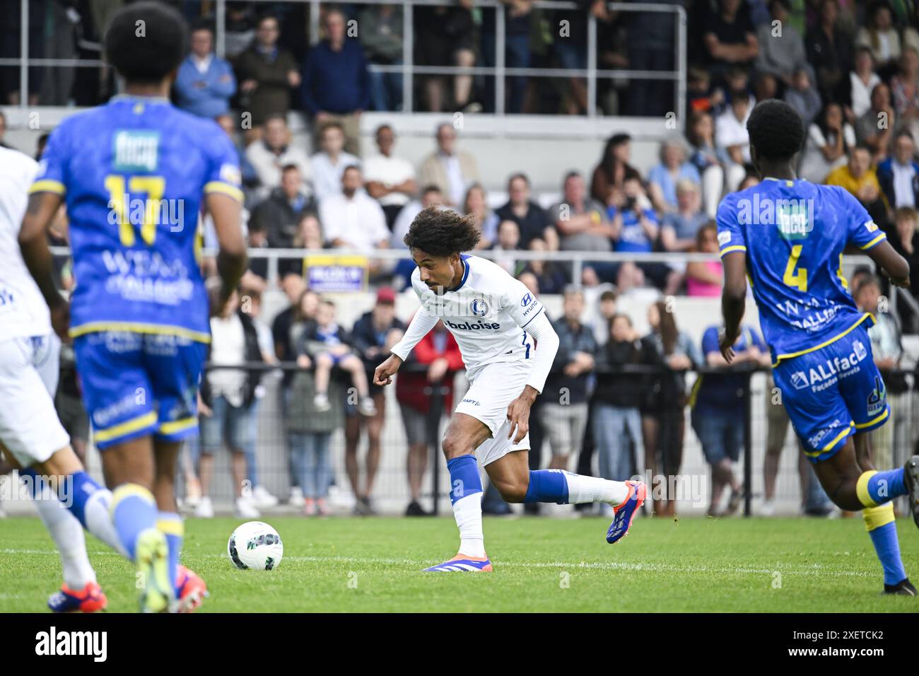 Merelbeke, Belgium. 29th June, 2024. Gent's Hugo Gambor pictured in ...