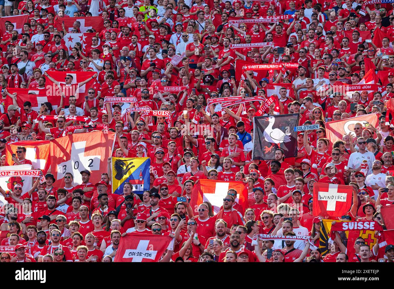 Fans Schweiz jubeln, GER, UEFA Euro 2024, Fussball Herren, UEFA EM 2024 ...
