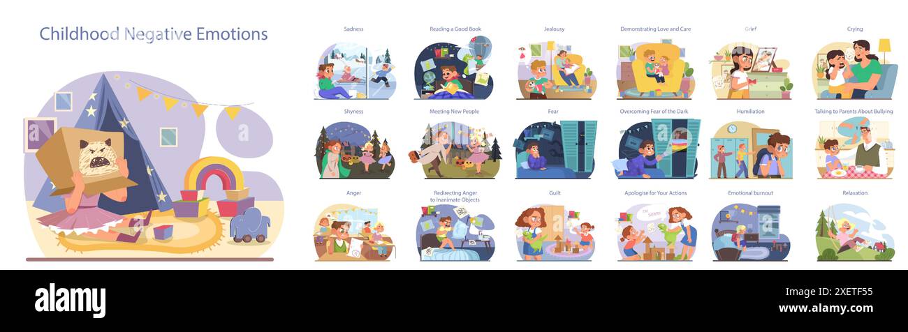 Difficult emotions Stock Vector Images - Alamy