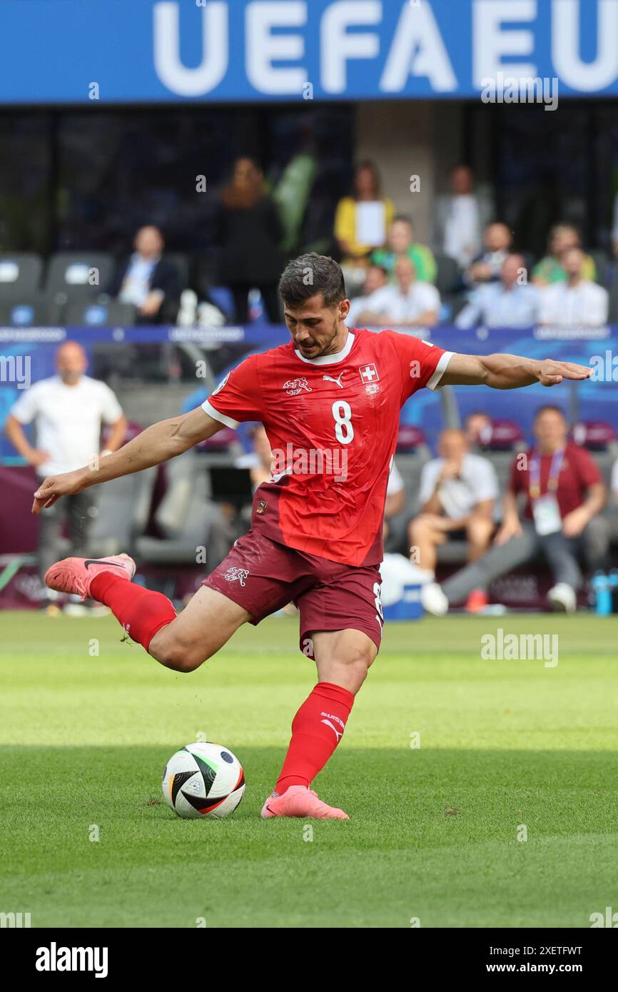 Berlin, Germany, 29, June, 2024. Remo Freuler shoots at goal during the ...