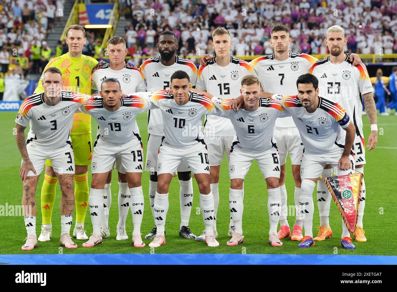 Germany players pose for a team photo ahead of the UEFA Euro 2024 round ...