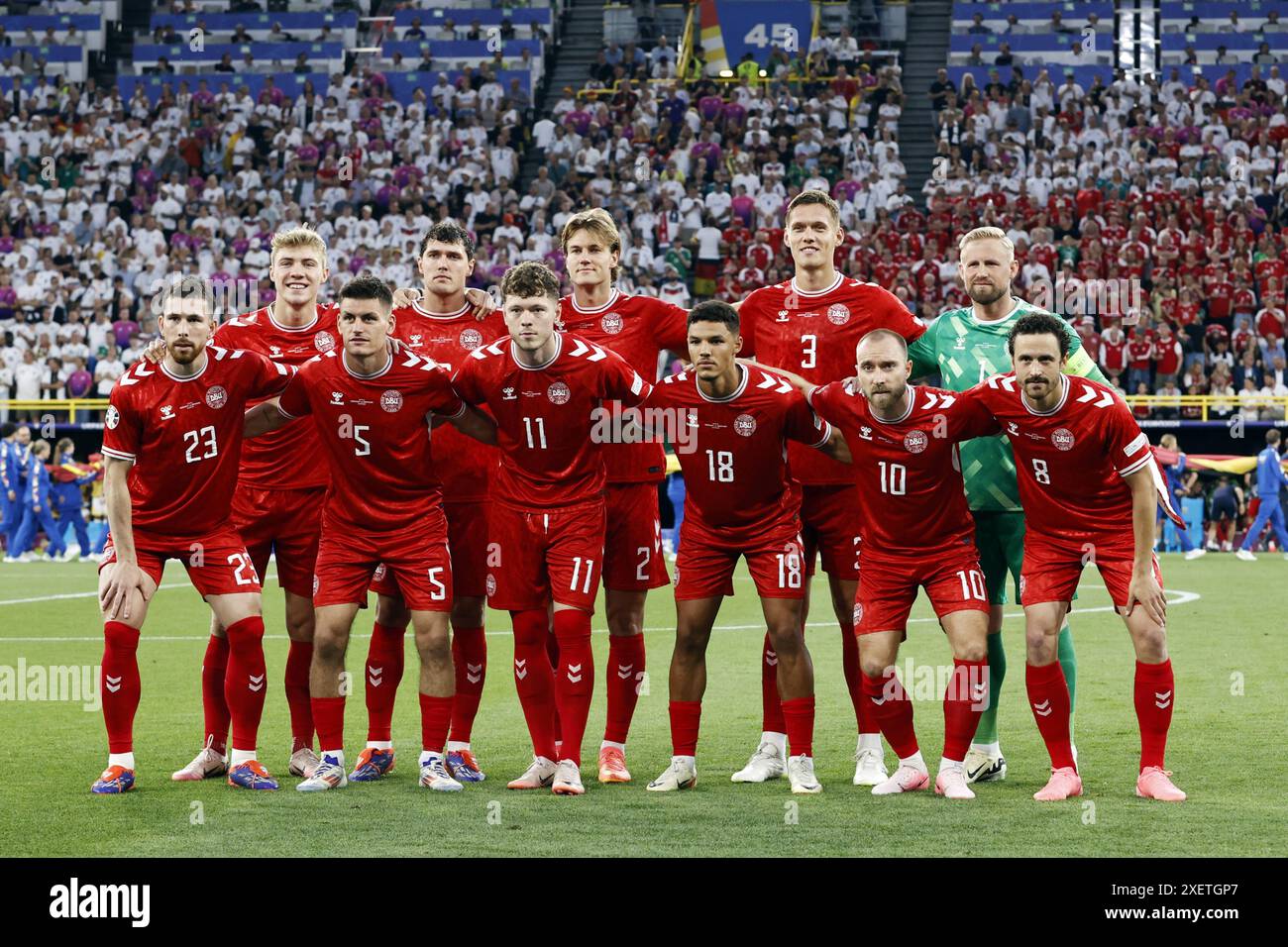 Dortmund - Back row (l-r) Andreas Christensen of Denmark, Rasmus ...