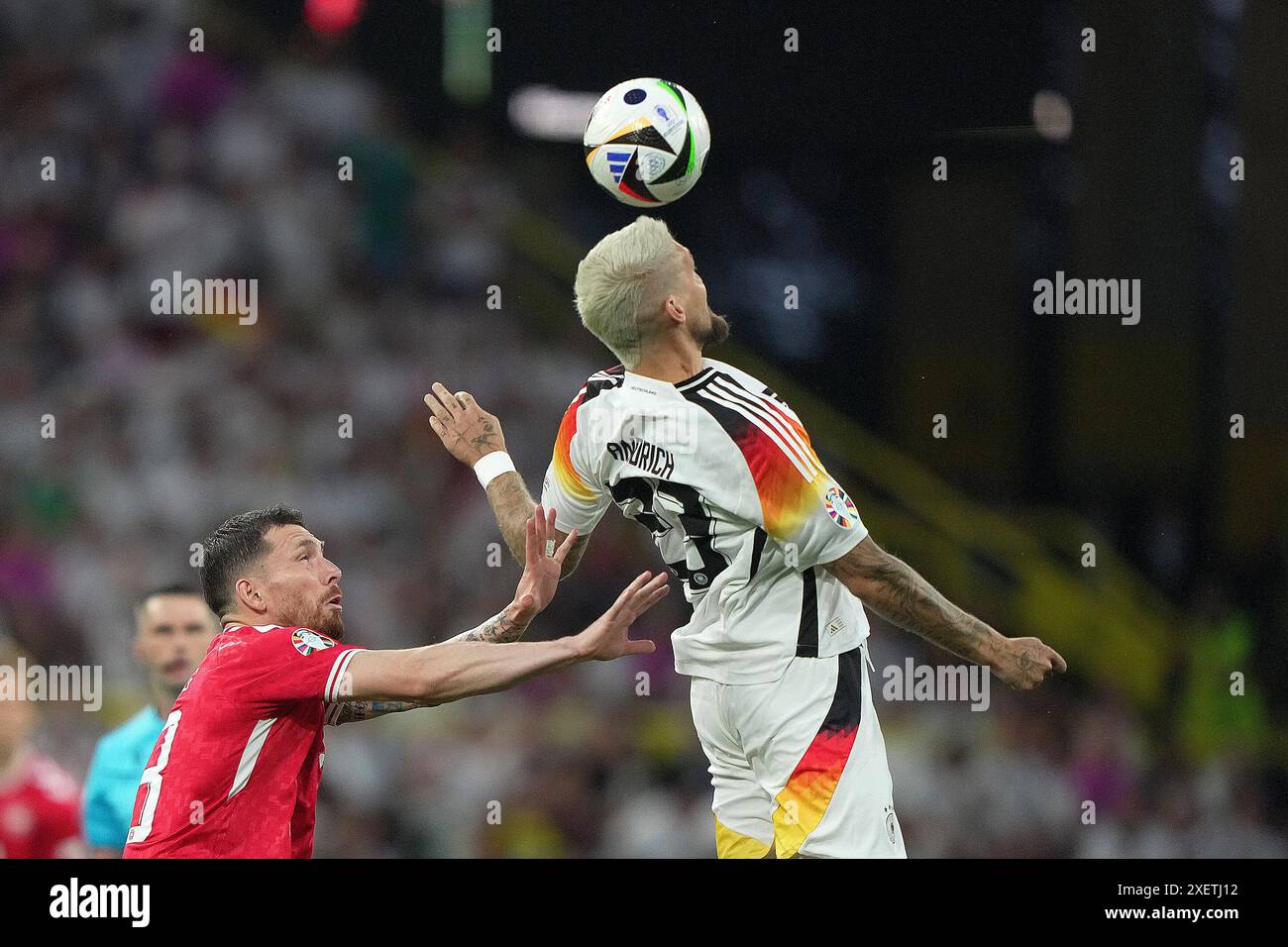 Germany's Robert Andrich fight for the ball with Denmark's Thomas ...