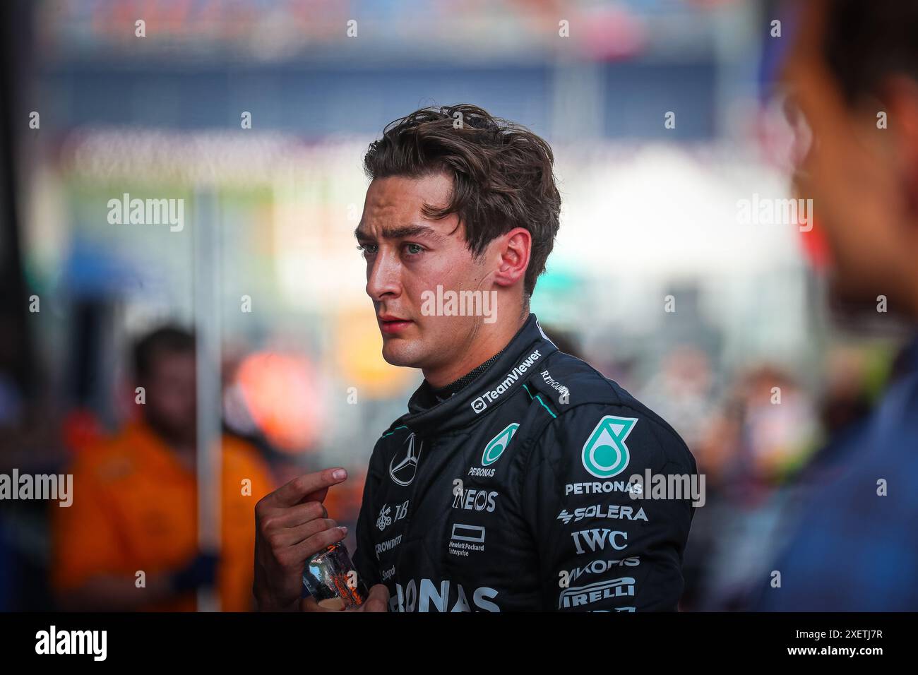 63 George Russell, (GRB) AMG Mercedes Ineos during the Austrian GP ...