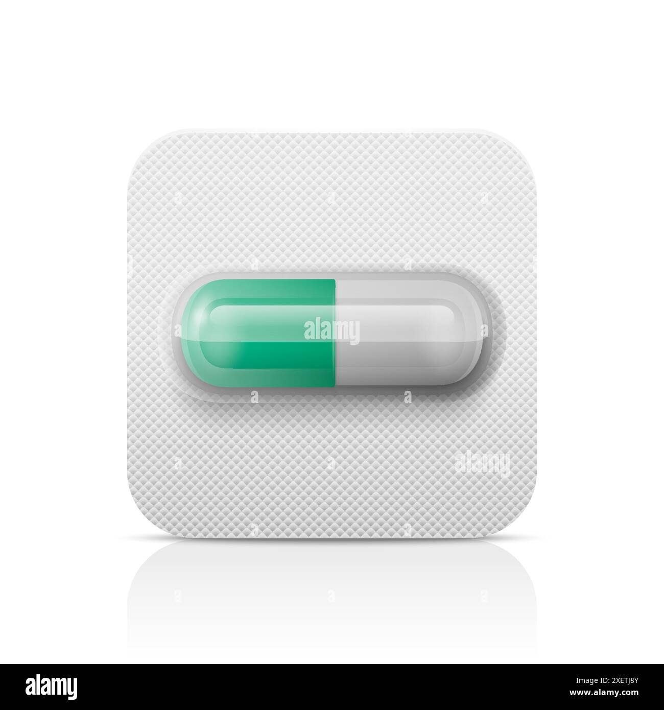 Vector Realistic Green Pharmaceutical Medical Pill, Vitamins, Capsule ...