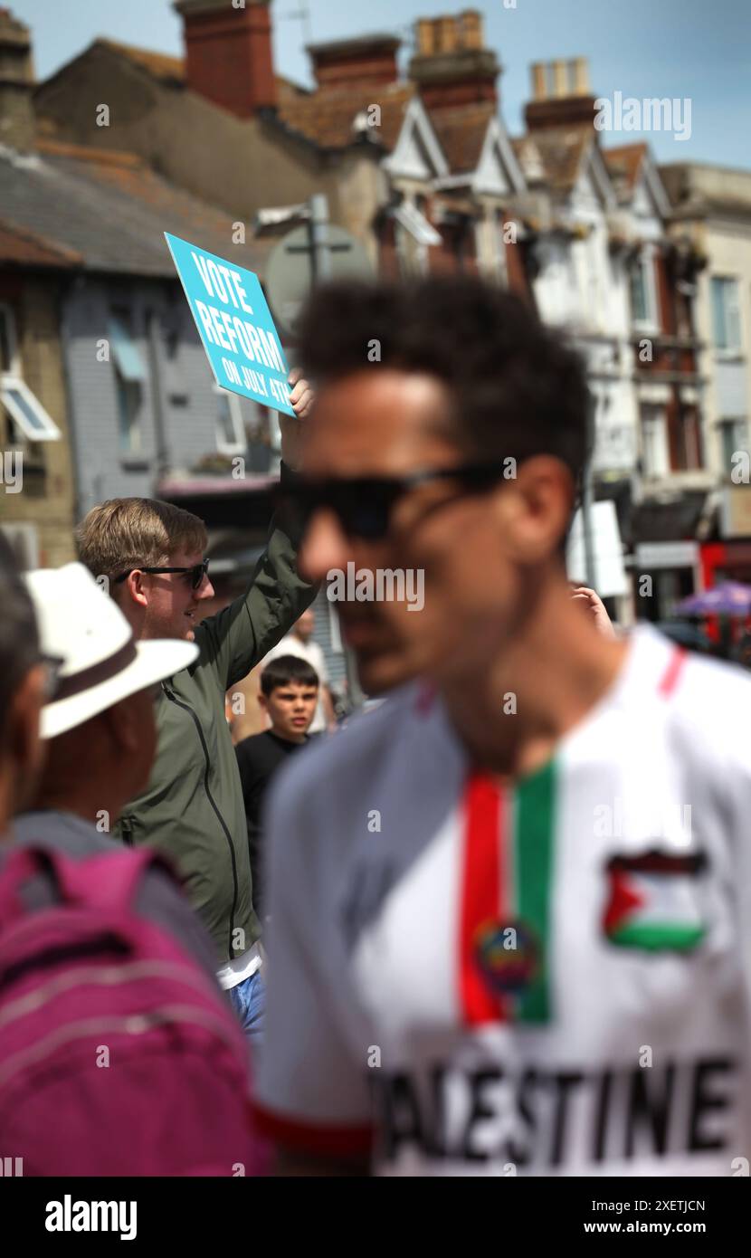 June 29, 2024, Clacton-On-Sea, England, United Kingdom: A pro-Reform UK ...