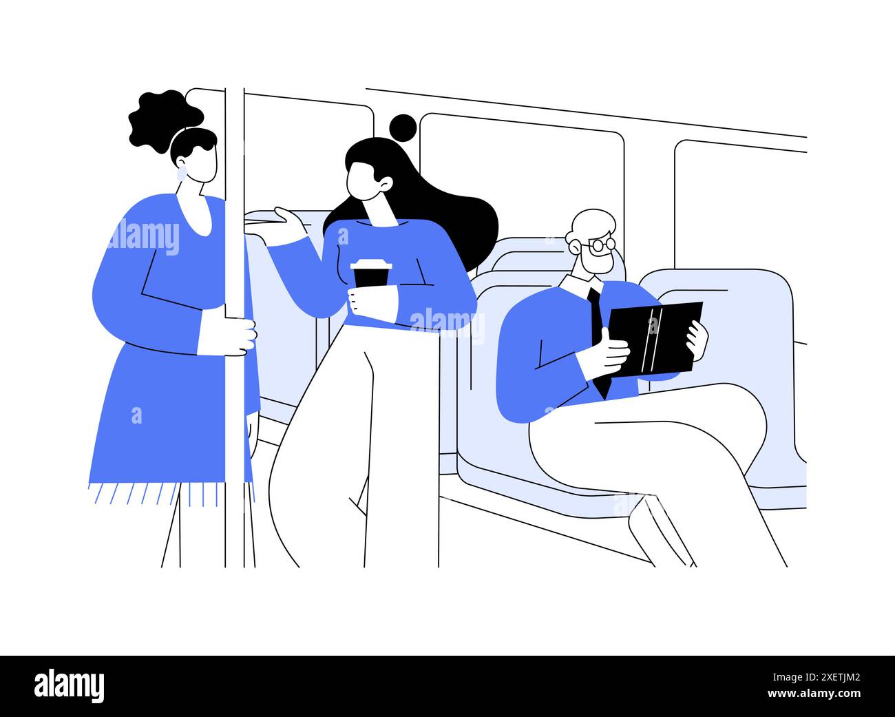 Going same direction isolated cartoon vector illustrations Stock Vector ...