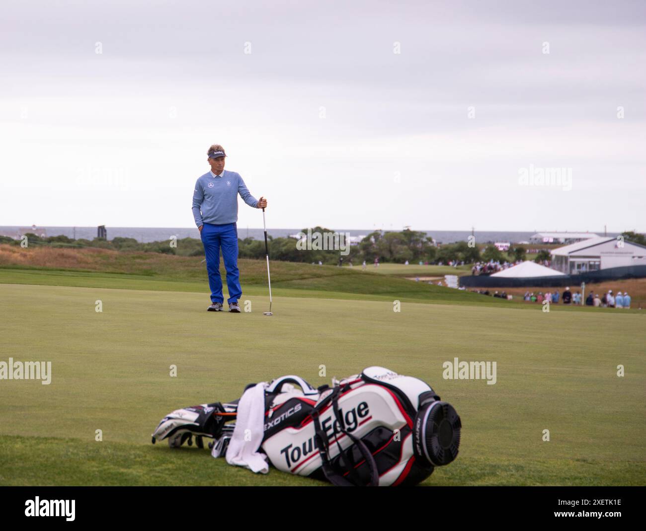 Newport, RI. June 28 2024. Bernhard Langer during the third round at ...