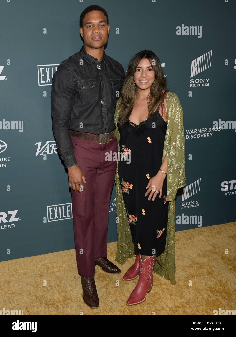 June 28 2024 Hollywood California Usa Marcus Emanuel Mitchell And Christina Vidal Atttend