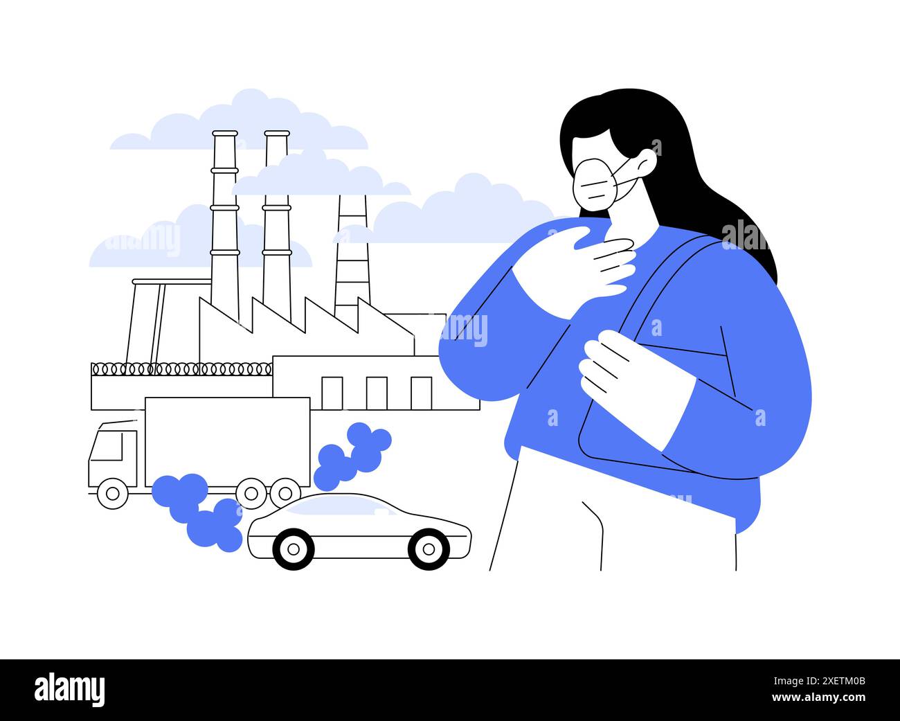 Bad air quality isolated cartoon vector illustrations Stock Vector ...