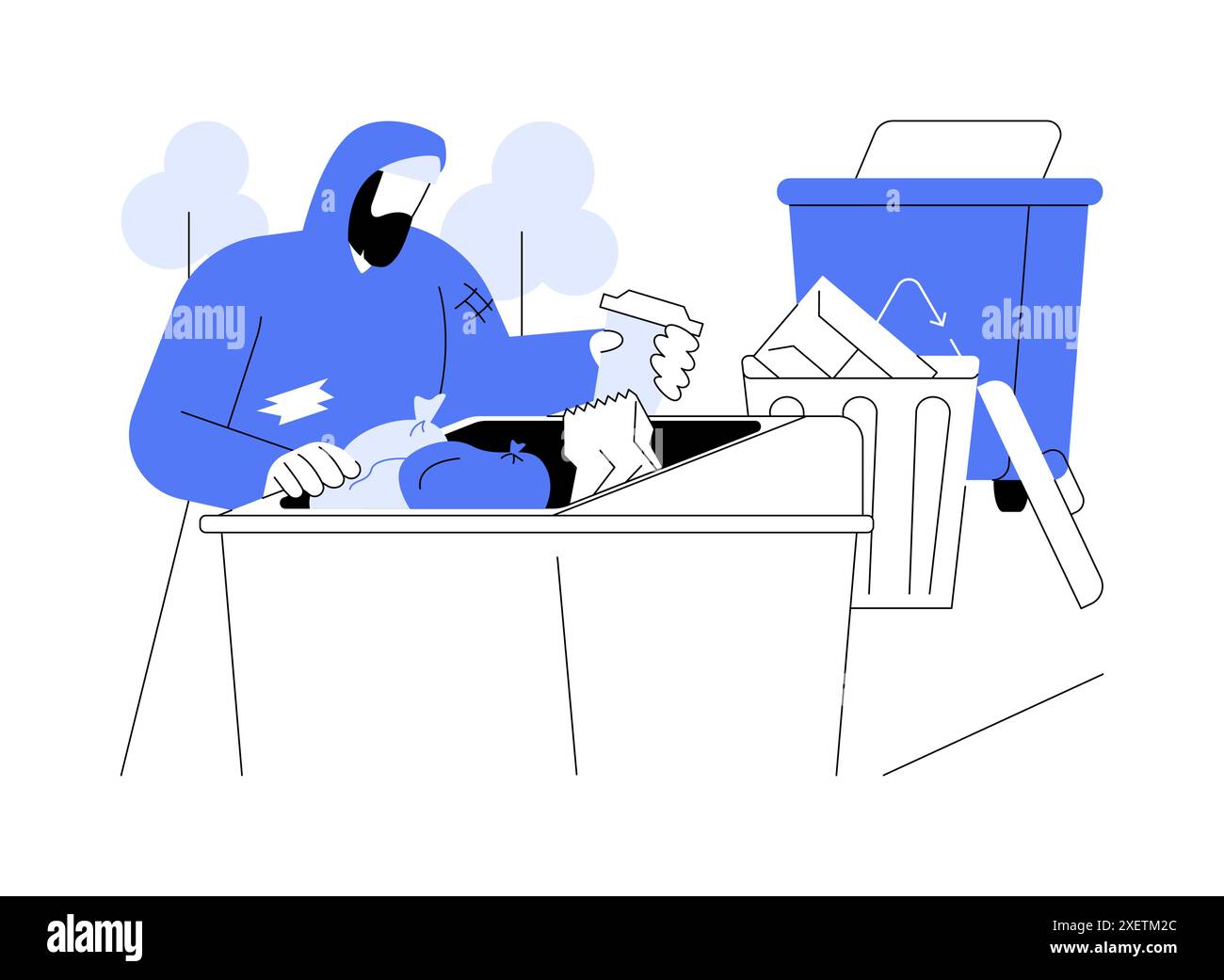 Homeless people isolated cartoon vector illustrations Stock Vector ...