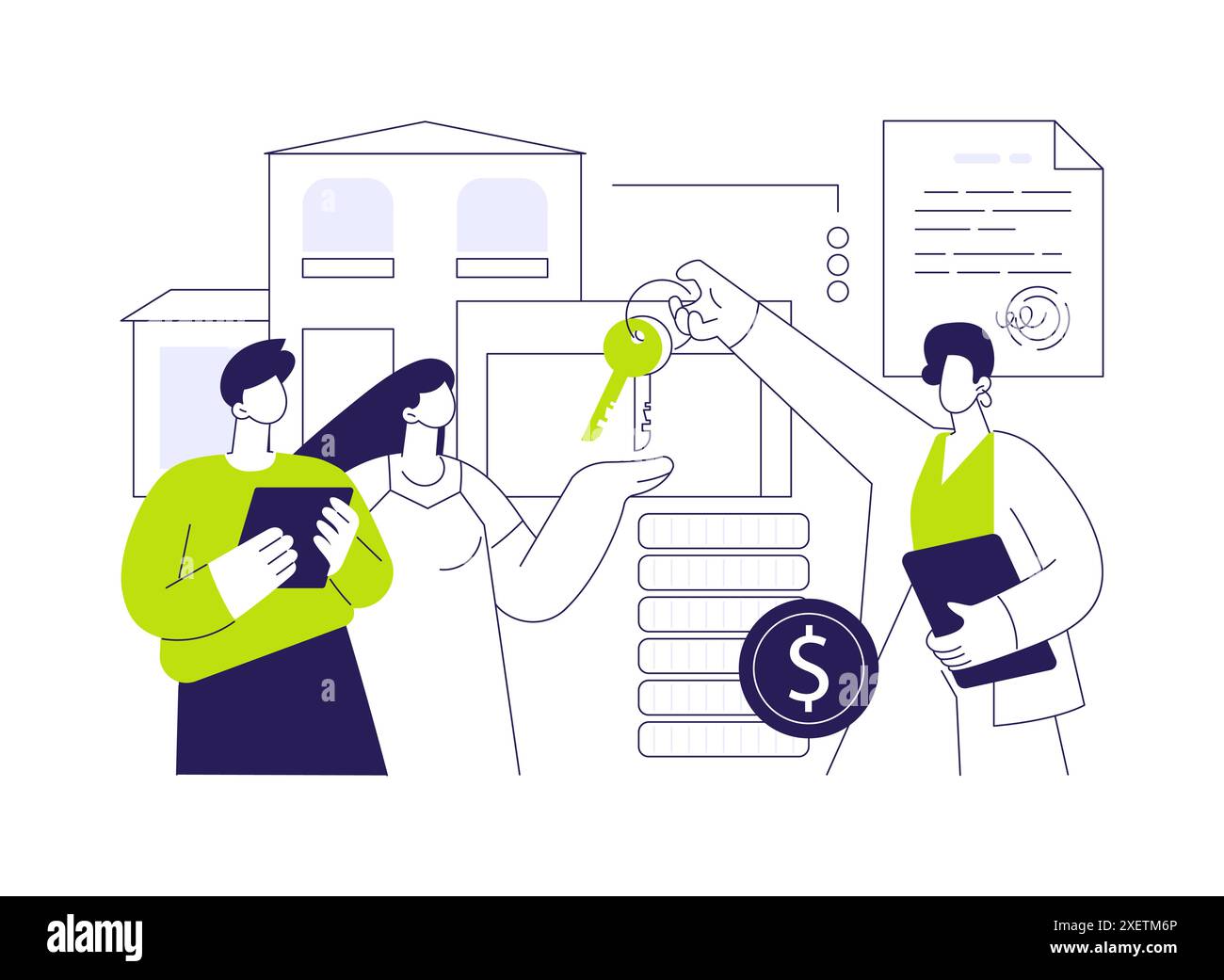 Leasing service abstract concept vector illustration Stock Vector Image ...