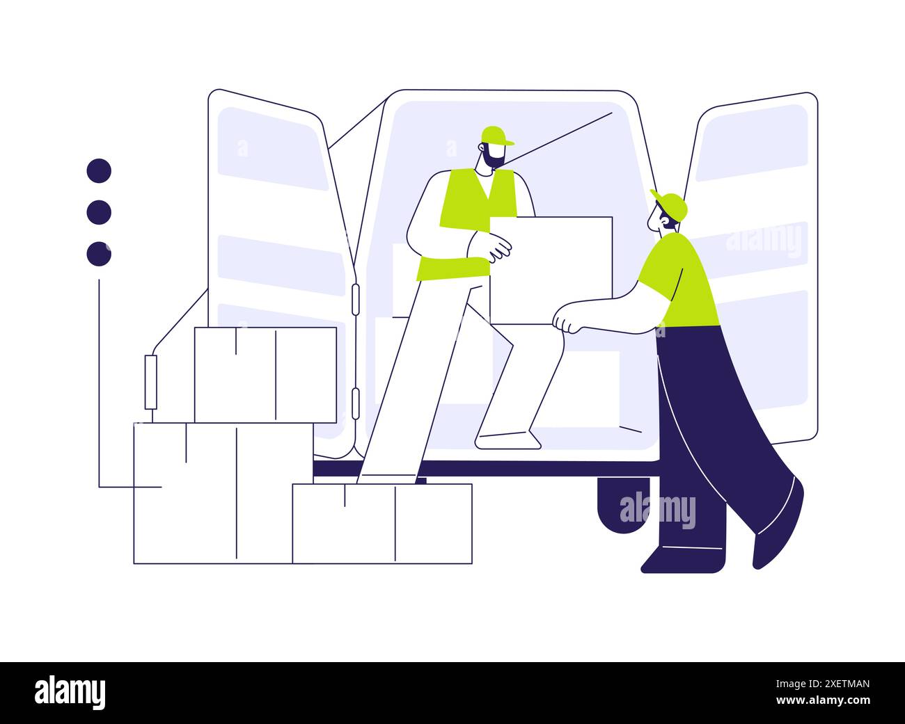 Truck loading abstract concept vector illustration Stock Vector Image ...