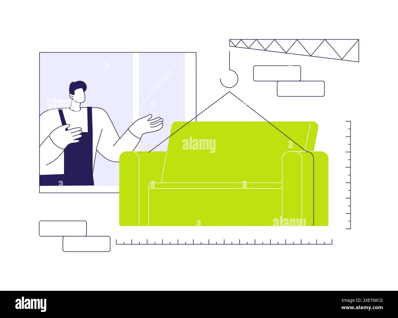 Large object moving abstract concept vector illustration Stock Vector ...