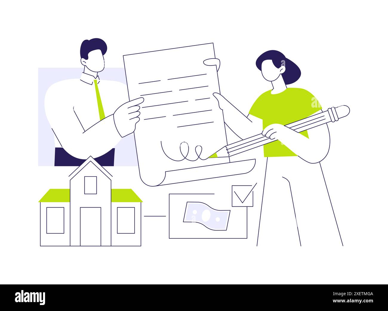 Closing the loan abstract concept vector illustration Stock Vector ...