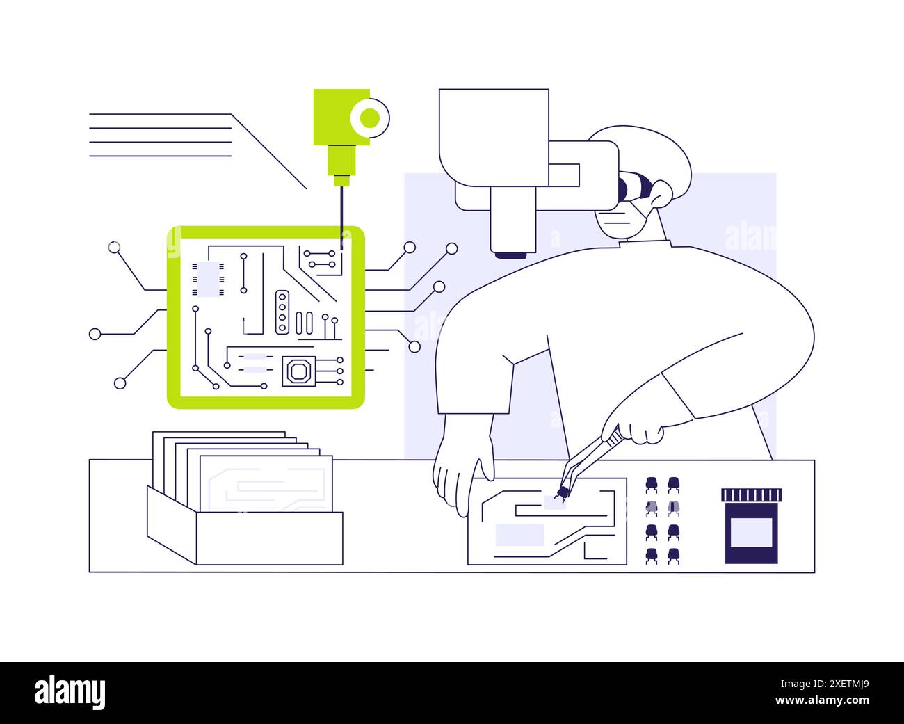 PCB assembling abstract concept vector illustration Stock Vector Image ...