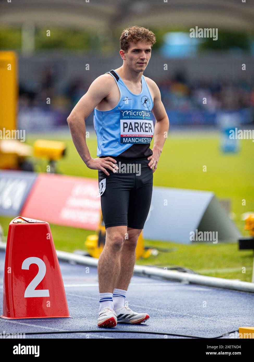 Manchester Regional Arena, UK. 29th June, 2024. Parker (runner) during ...