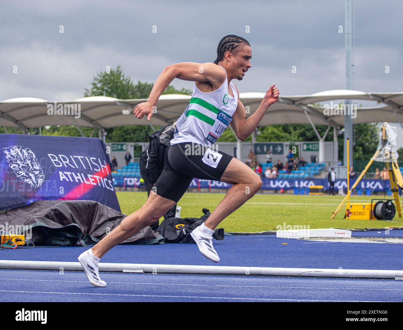 Manchester Regional Arena, UK. 29th June, 2024. Runner during the UK ...