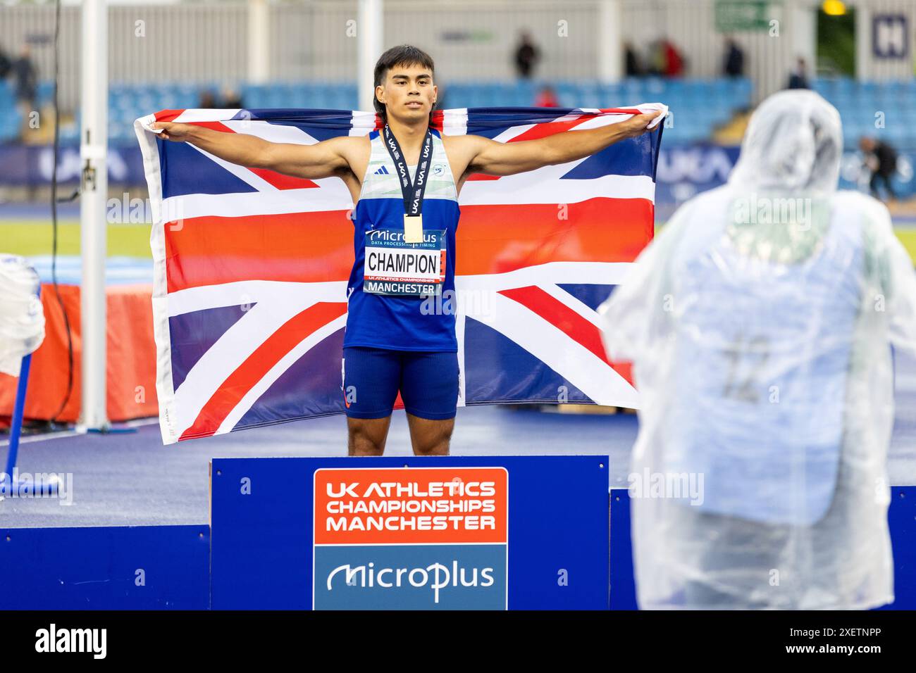 Manchester, United Kingdom, 29 June 2024, 100m Men Final Podium Photo ...