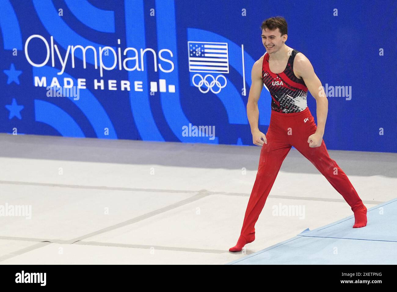 Stephen Nedoroscik competes on the pommel horse at the United States ...