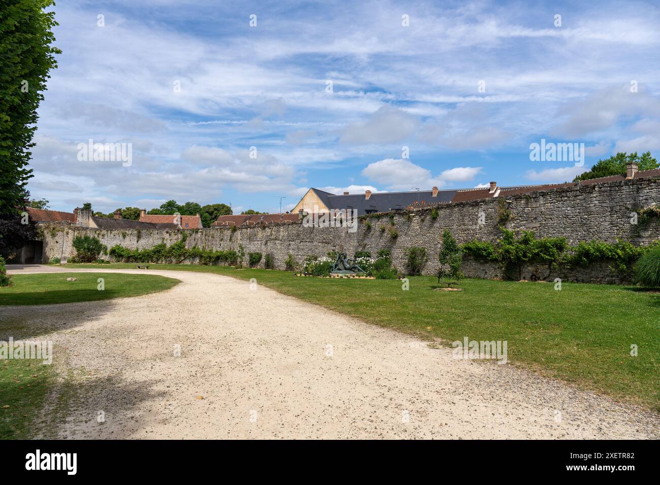 Gallo-Roman city walls in the Ruin of the Royal Palace in Senlis - Oise ...
